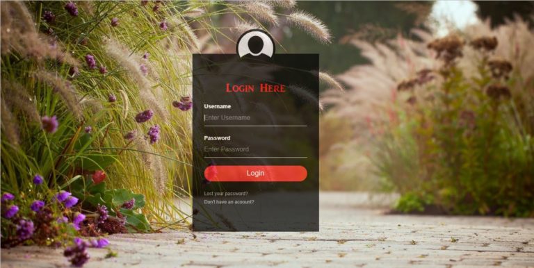 Create a login page with HTML and CSS - CodeSpeedy