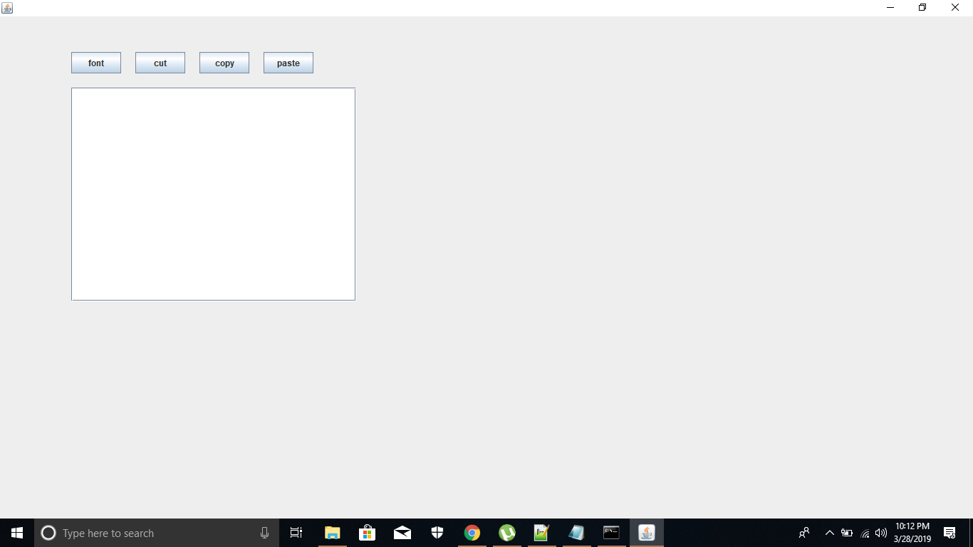 Change Font, Cut, Copy, paste Jbutton using Applet in Java - CodeSpeedy