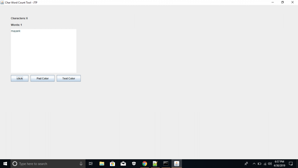 How to create a Word count app with java swing - CodeSpeedy