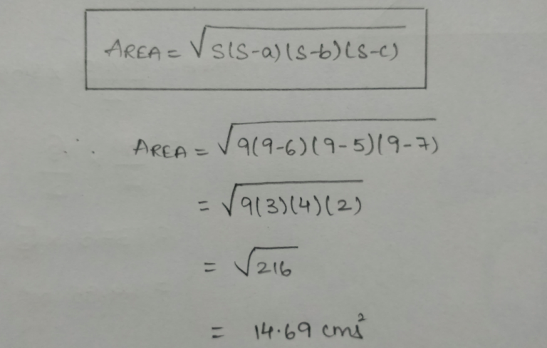 Calculating the Area of Triangle in all 4 ways in Java - CodeSpeedy