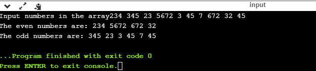 How To Separate Even And Odd Numbers In An Array In C CodeSpeedy