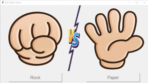 Rock Paper Scissors in Python using GUI Tkinter - Python CodeSpeedy