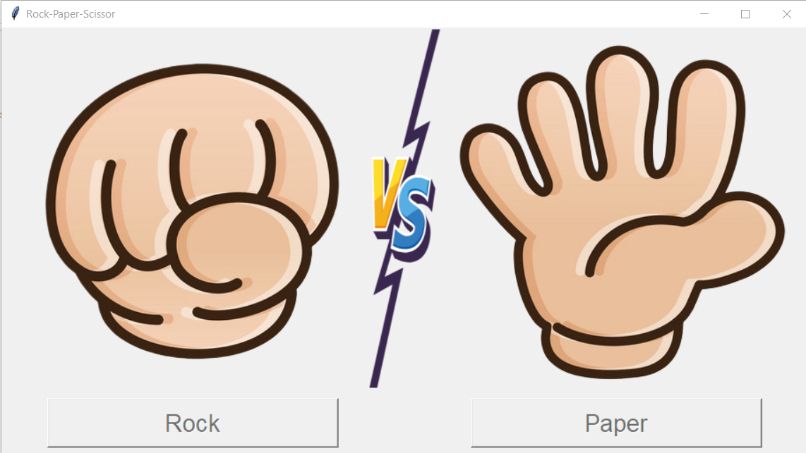 Rock Paper Scissors In Python Using GUI Tkinter Python CodeSpeedy