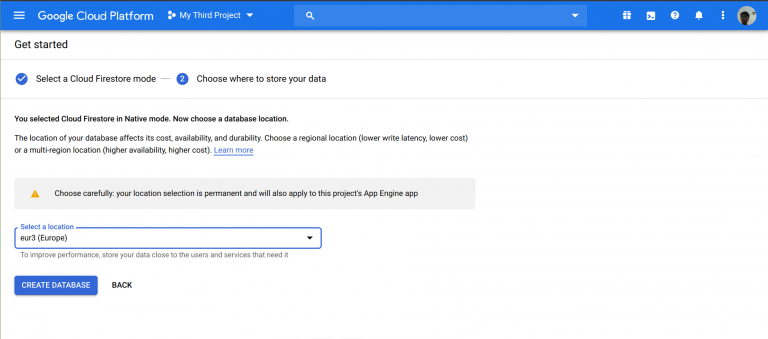 Setting up a Firebase database and connect it with Python Program