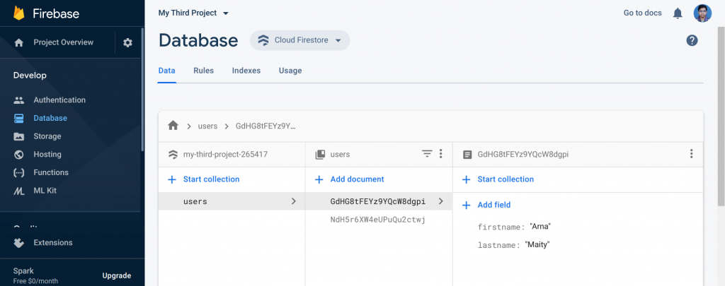 Store and Delete data to Firebase database using Python - CodeSpeedy