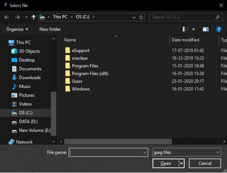 Tkinter tkFileDialog module in Python - CodeSpeedy