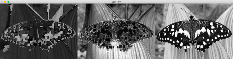 Splitting RGB and HSV values in an Image using OpenCV in Python