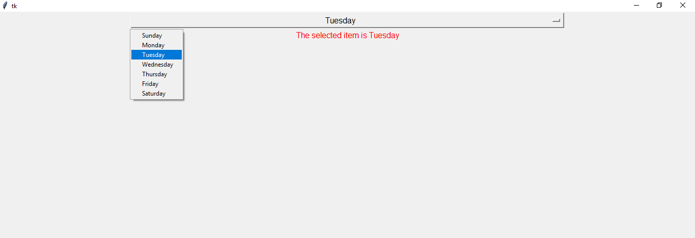 Python Program To Create A Dropdown Menu In Tkinter CodeSpeedy