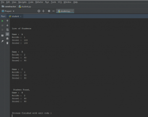 Simple Student Management System Program in Python without Database
