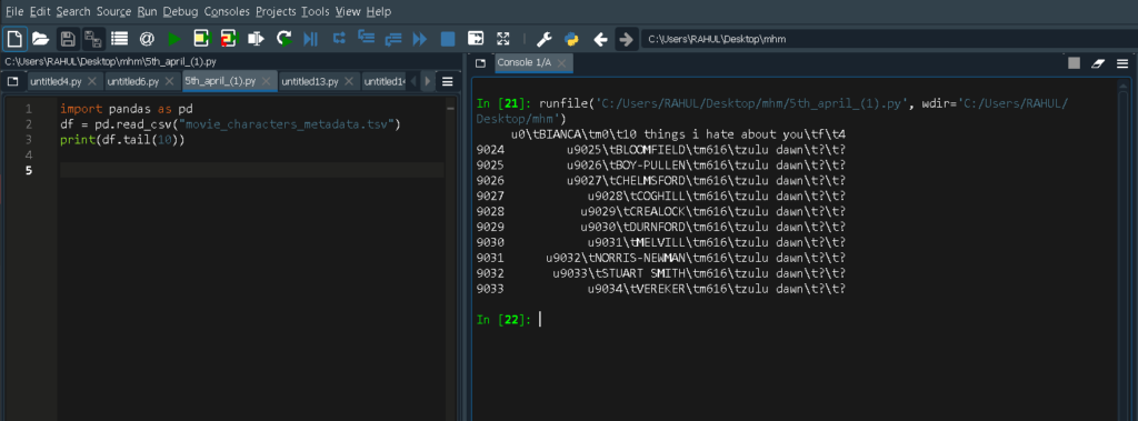 Reading and Parsing a tsv file in python - CodeSpeedy