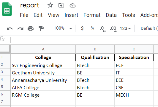 Split A Given List And Insert In Excel File In Python CodeSpeedy