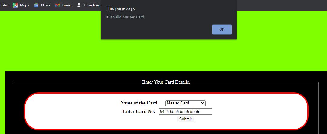 Credit Card Validation Using JavaScript CodeSpeedy