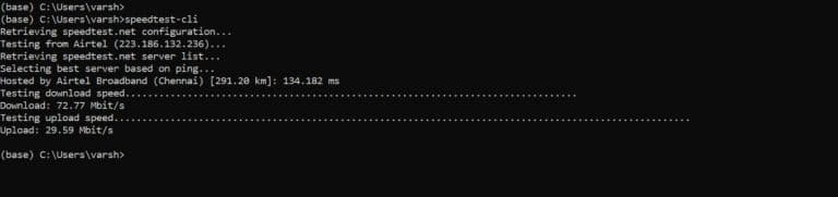 How to check internet speed using Python - CodeSpeedy