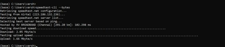 How to check internet speed using Python - CodeSpeedy
