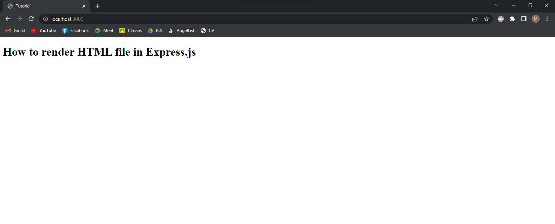 How To Render HTML File In Express js CodeSpeedy