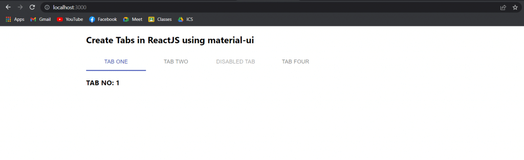 How to create Tabs in ReactJS - CodeSpeedy