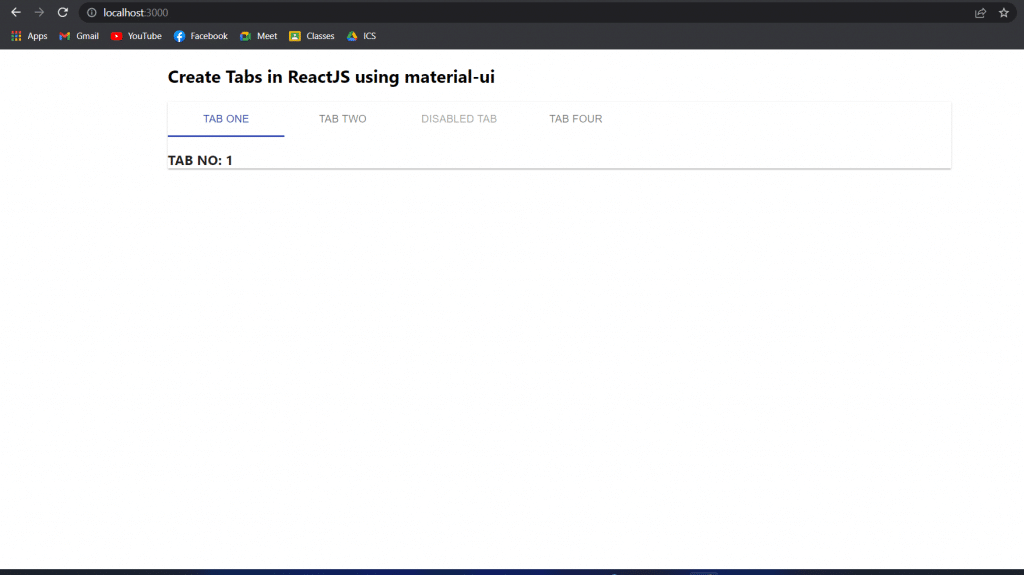 How to create Tabs in ReactJS - CodeSpeedy