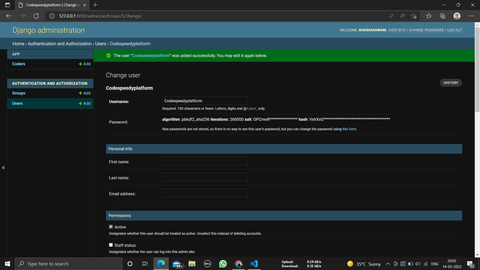 Django Authentication Tutorial Step By Step - CodeSpeedy