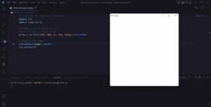 Create a white background using OpenCV in Python