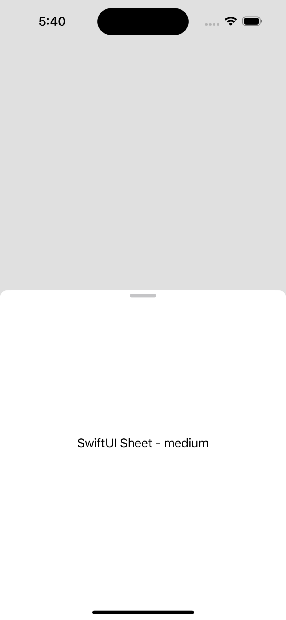 SwiftUI sheet in half screen, full screen, custom size and position