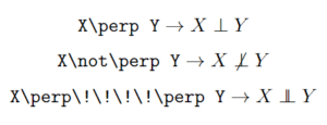 Perpendicular ( , ⫫) and Not Perpendicular ( ̸) symbol in LaTeX ...