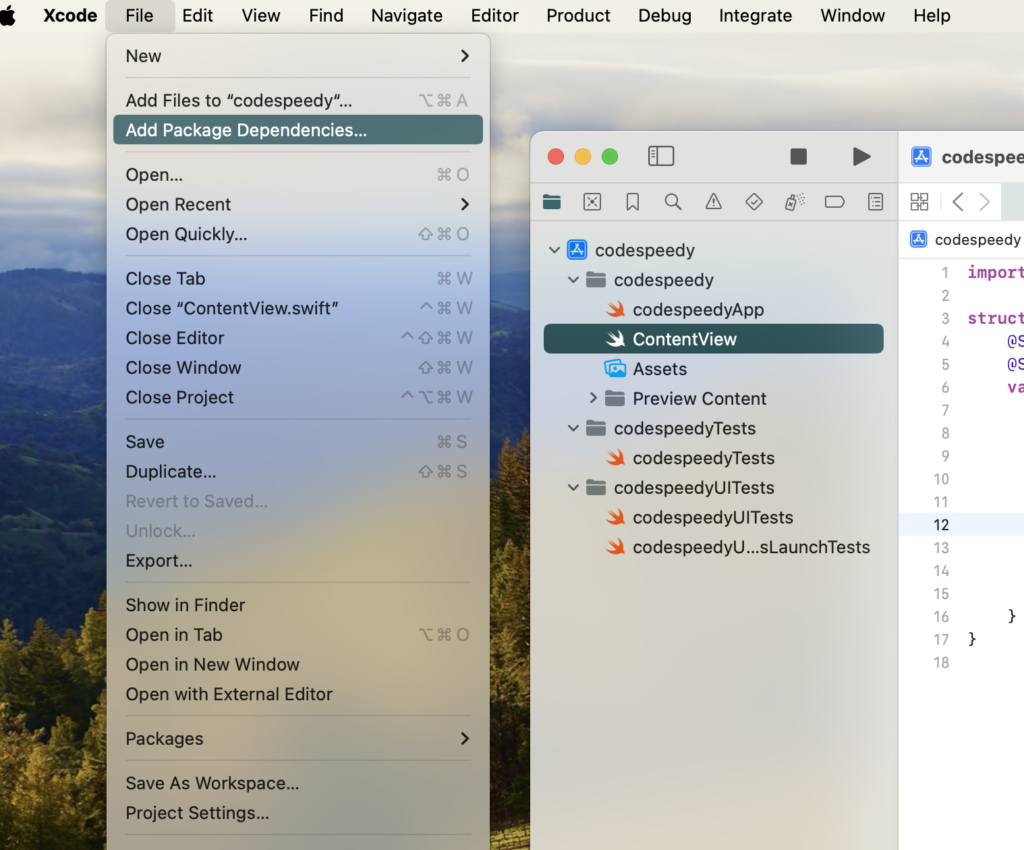 How to add a Package in SwiftUI project - Xcode - CodeSpeedy