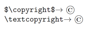 Different style of copyright (©) symbol in LaTeX - CodeSpeedy