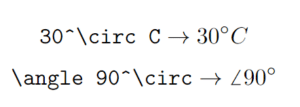 Degree symbol (90° or °C) in LaTeX - CodeSpeedy