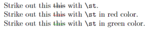 Strike out - Strikethrough text and formula in LaTeX - CodeSpeedy