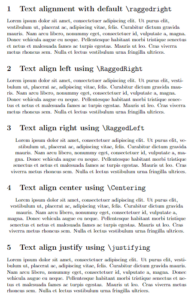 Text alignment (left, right, center, and justify) in LaTeX - CodeSpeedy