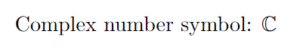 Complex number (ℂ) symbol in LaTeX - CodeSpeedy