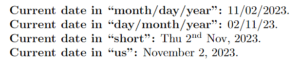 Get the current date in every possible format in LaTeX - CodeSpeedy