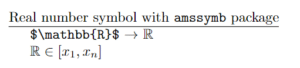 Real number (ℝ) symbol in LaTeX - CodeSpeedy