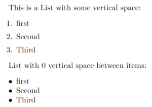 Set or remove vertical space of lists in LaTeX - CodeSpeedy