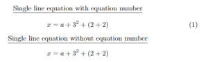 Turn off equation auto numbering in LaTeX - CodeSpeedy