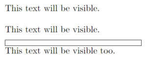 Create an invisible character or text in LaTeX - CodeSpeedy