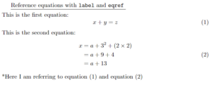 How to reference equations in LaTeX document? - CodeSpeedy