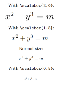 Set equation font size in LaTeX - CodeSpeedy