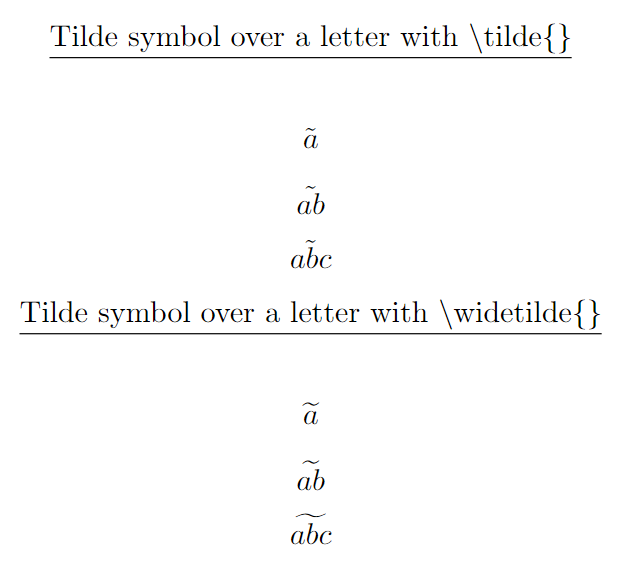 Tilde Symbol In LaTeX CodeSpeedy Tilde Symbol In LaTeX CodeSpeedy