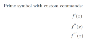 How to write prime "f′(x)" and double prime (x″) in LaTeX? - CodeSpeedy