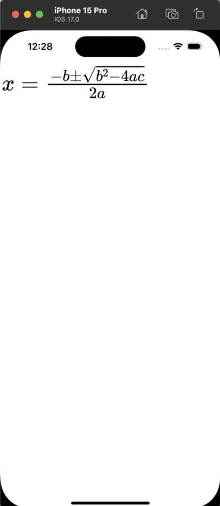 How to show math symbols and equations in SwiftUI - LaTeX