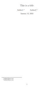 Add clickable email for authors in LaTeX - CodeSpeedy