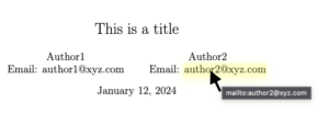 Add clickable email for authors in LaTeX - CodeSpeedy
