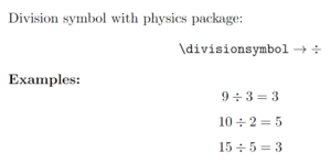 How to write division (÷, ⨸) symbol in LaTeX? - CodeSpeedy