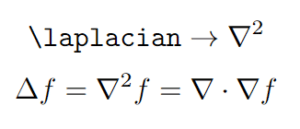 Laplacian operator (∇², ∇·∇, Δ) in LaTeX - CodeSpeedy