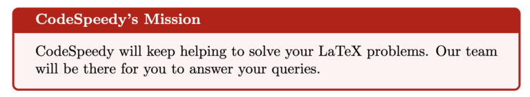 Draw box with tcolorbox in LaTeX - with alignment - CodeSpeedy