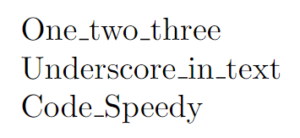 How to write underscore (a_b) in LaTeX? - CodeSpeedy