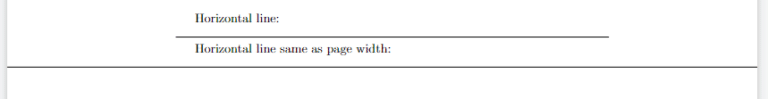 How to draw horizontal lines in LaTeX? - CodeSpeedy