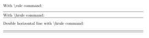 How to draw horizontal lines in LaTeX? - CodeSpeedy